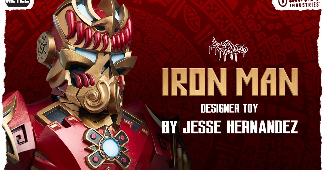 Iron Man & Wolverine Busts in Jesse Hernandez's Urban Aztec-style from ...