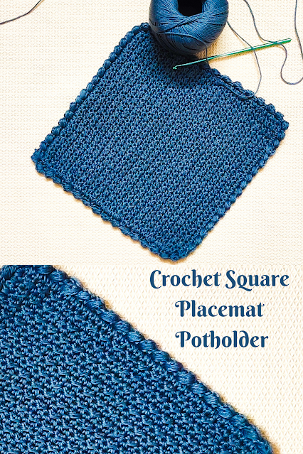 Raji's Craft Hobby: Crochet Square Placemat Potholder