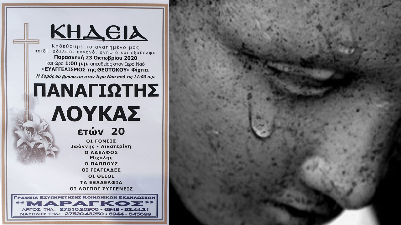 Κηδεία του 20χρονου Παναγιώτη Λουκά στα Φίχτια Αργολίδας - Αργολικές ...