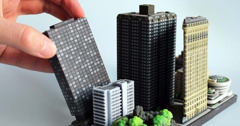 Building Collector: 3D Printed Miniature Buildings by Ittyblox