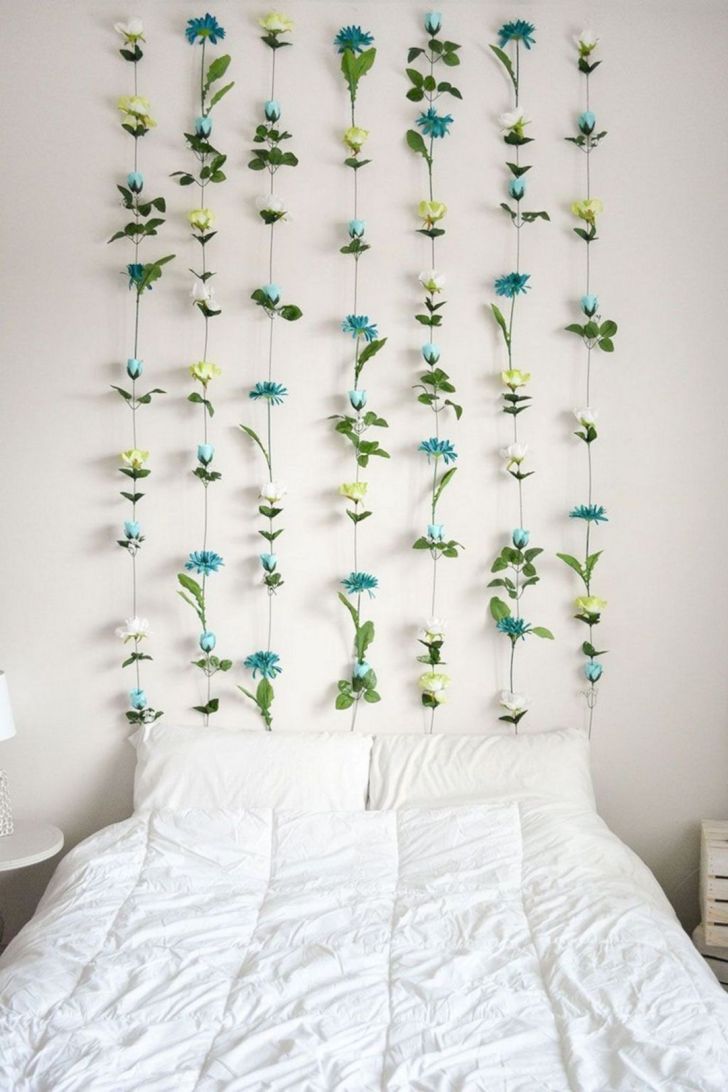 15 Gorgeous DIY Flower Wall Decoration Home Ideas