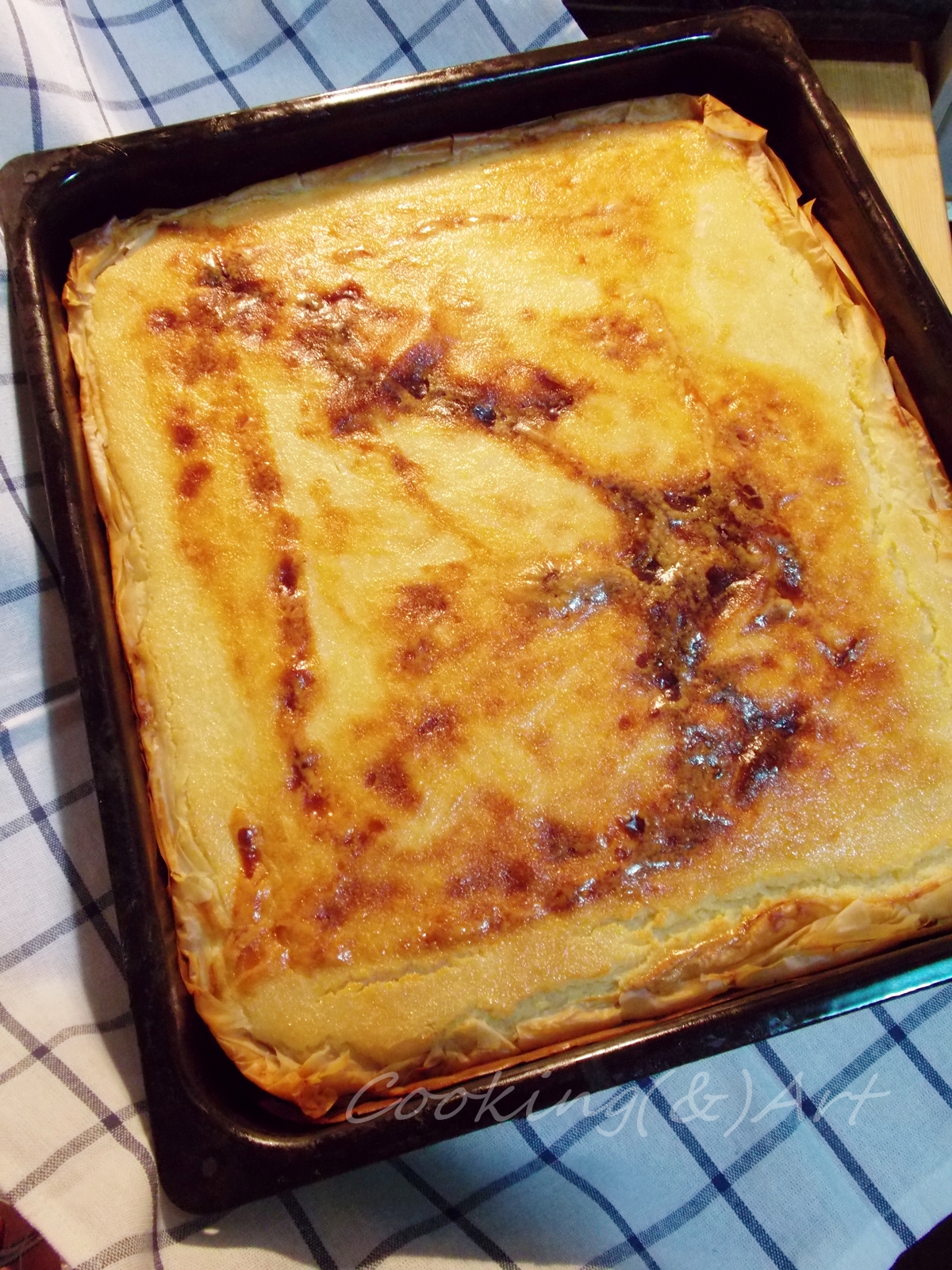 Παραδοσιακή γαλατόπιτα Βόλου / Traditional milk pie - Cooking & Art by ...