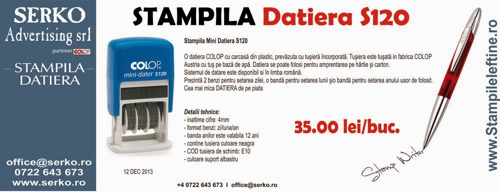 STAMPILE solutii de amprentare a identitatii 0722.643.673: ianuarie 2014