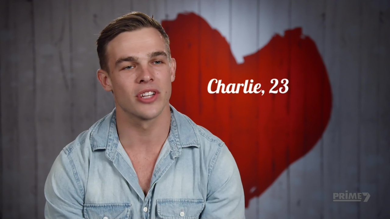 Charlie Taylor shirtless in 'First Dates Australia'