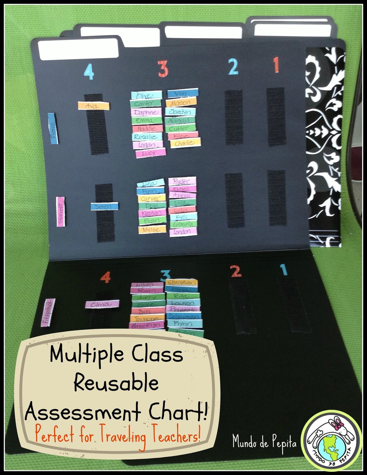 DIY Assessment Chart for Multiple Classes- Great for Traveling Teachers ...
