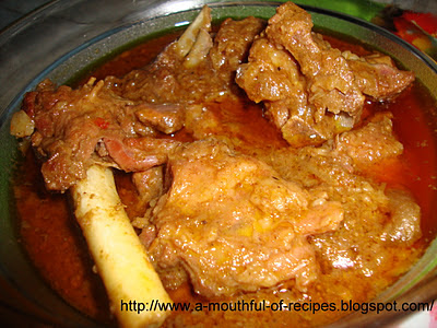 A Mouthful Of Recipes: Bakrid Special- Masaledar Mutton Curry
