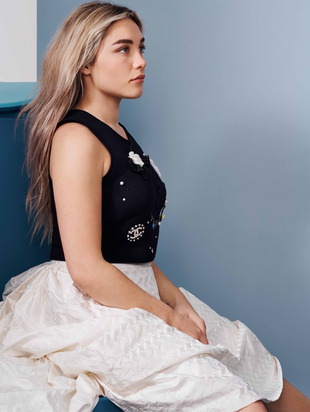 Florence Pugh in Elle UK June 2020 by Liz Collins