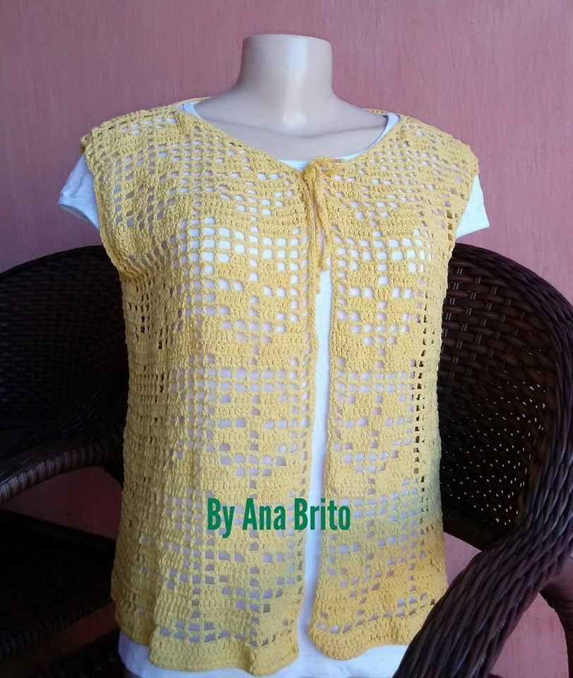 Colete em crochê