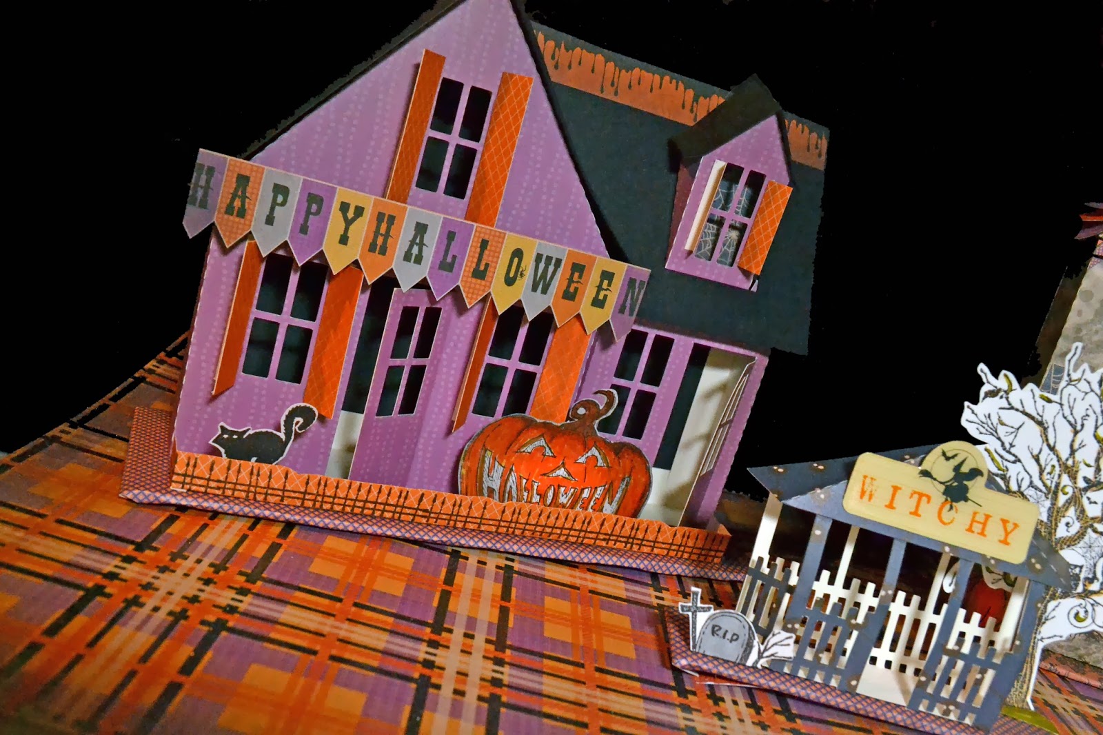 pinkpapercrowns: Spooky Halloween Village - DCWV "Spookytime"