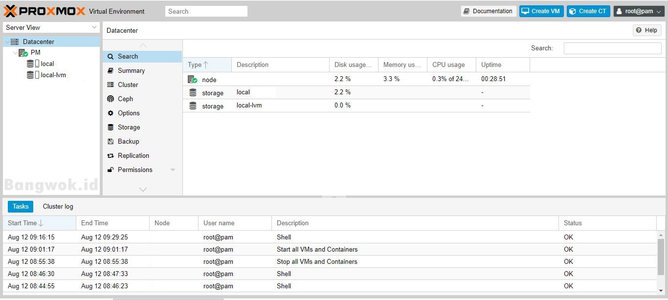 Tutorial Membuat Virtual Machine di Proxmox VE - Bangwok.id Tutorial Membuat Virtual Machine di Proxmox VE - Bangwok.id