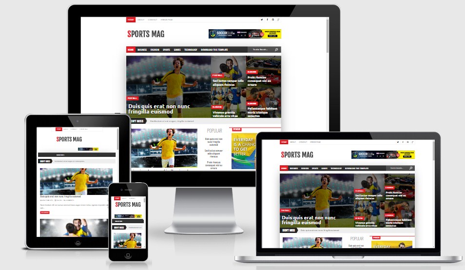 Sport Mag Responsive Blogger Template