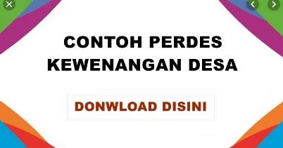 Download: Contoh Peraturan Desa (PERDES) Tahun 2020 - Juragan Desa