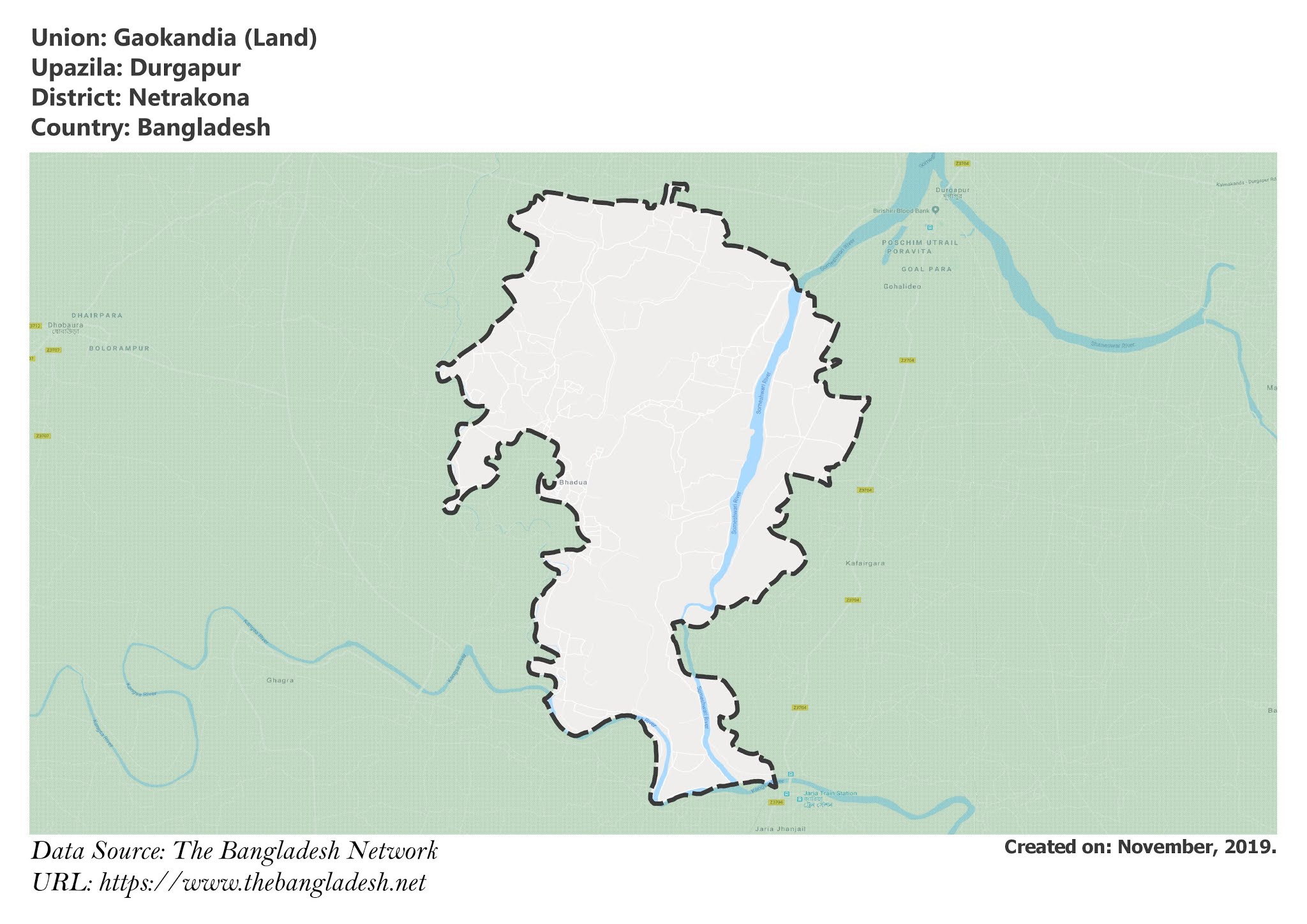 Gaokandia Union, Netrokona