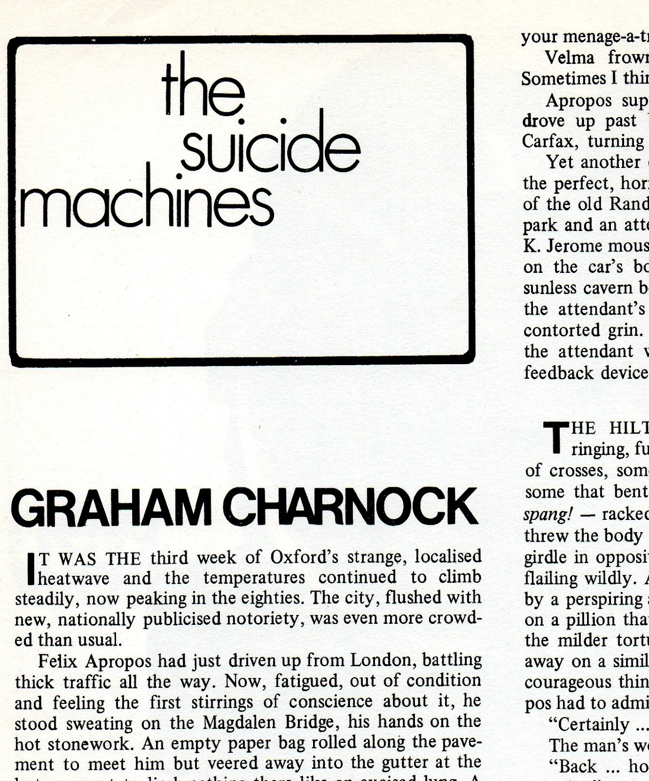 Eight Miles Higher: New Wave SF: Graham Charnock's 'First And Last Words'