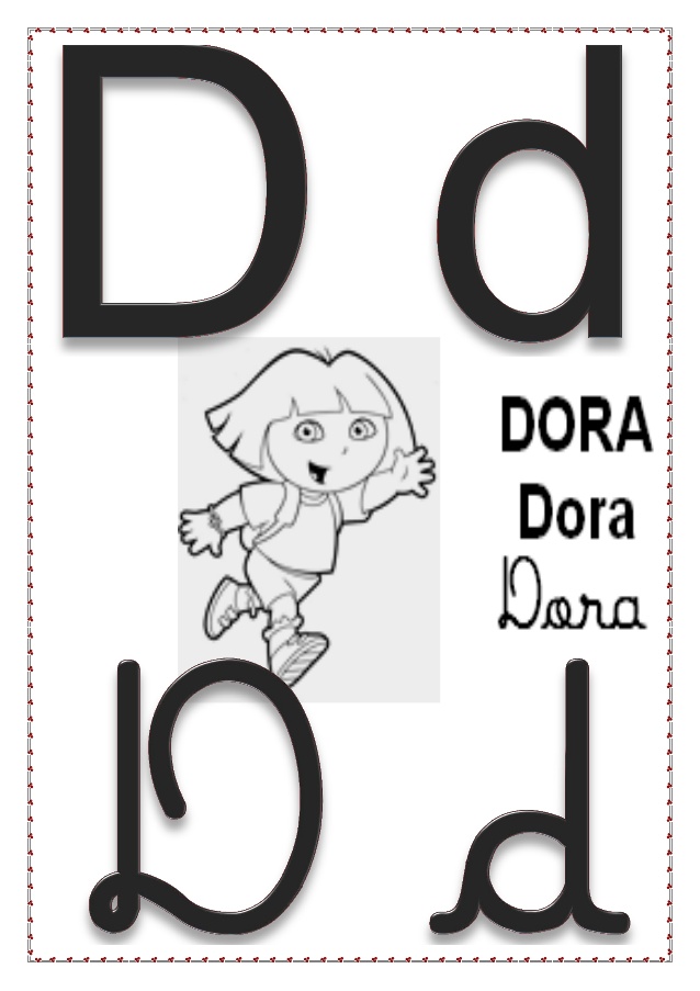 ALFABETO DA DORA AVENTUREIRA PARA COLORIR PINTAR OU IMPRIMIR-ALFABETOS ...