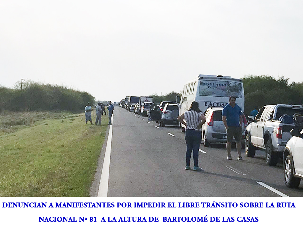 Corte en la Ruta 81 a la altura de Bartolomé de Las Casas - Siempre Formosa