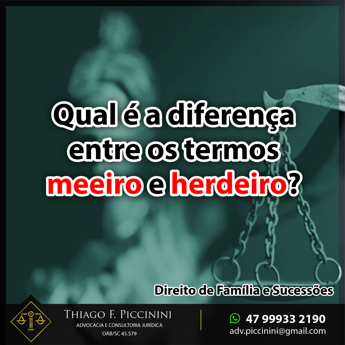 Qual é a diferença entre os termos meeiro e herdeiro? Qual é a diferença entre os termos meeiro e herdeiro?