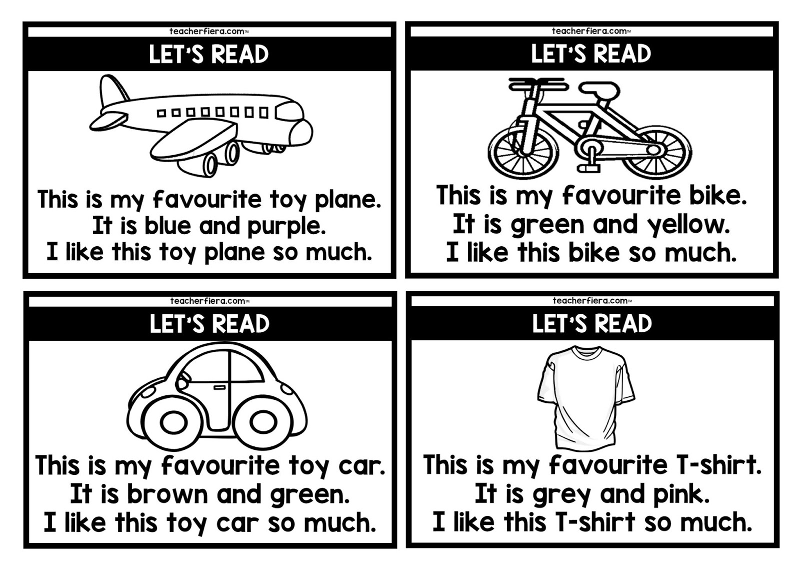 teacherfiera.com: READING CARDS. LET'S READ