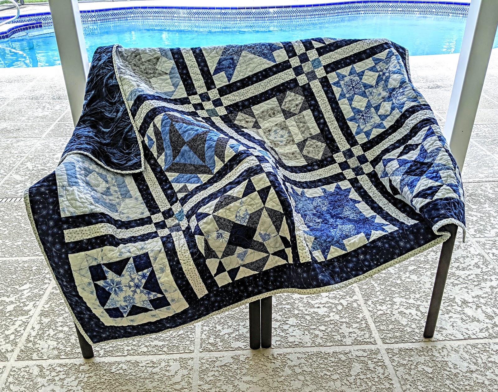 Winter Sampler Couch Quilt
