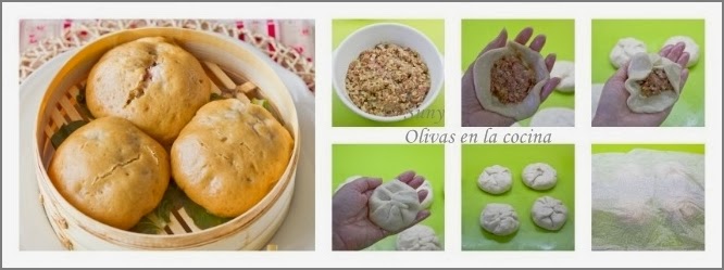 Baozis rellenos con carne de cerdo | Olivas en la cocina