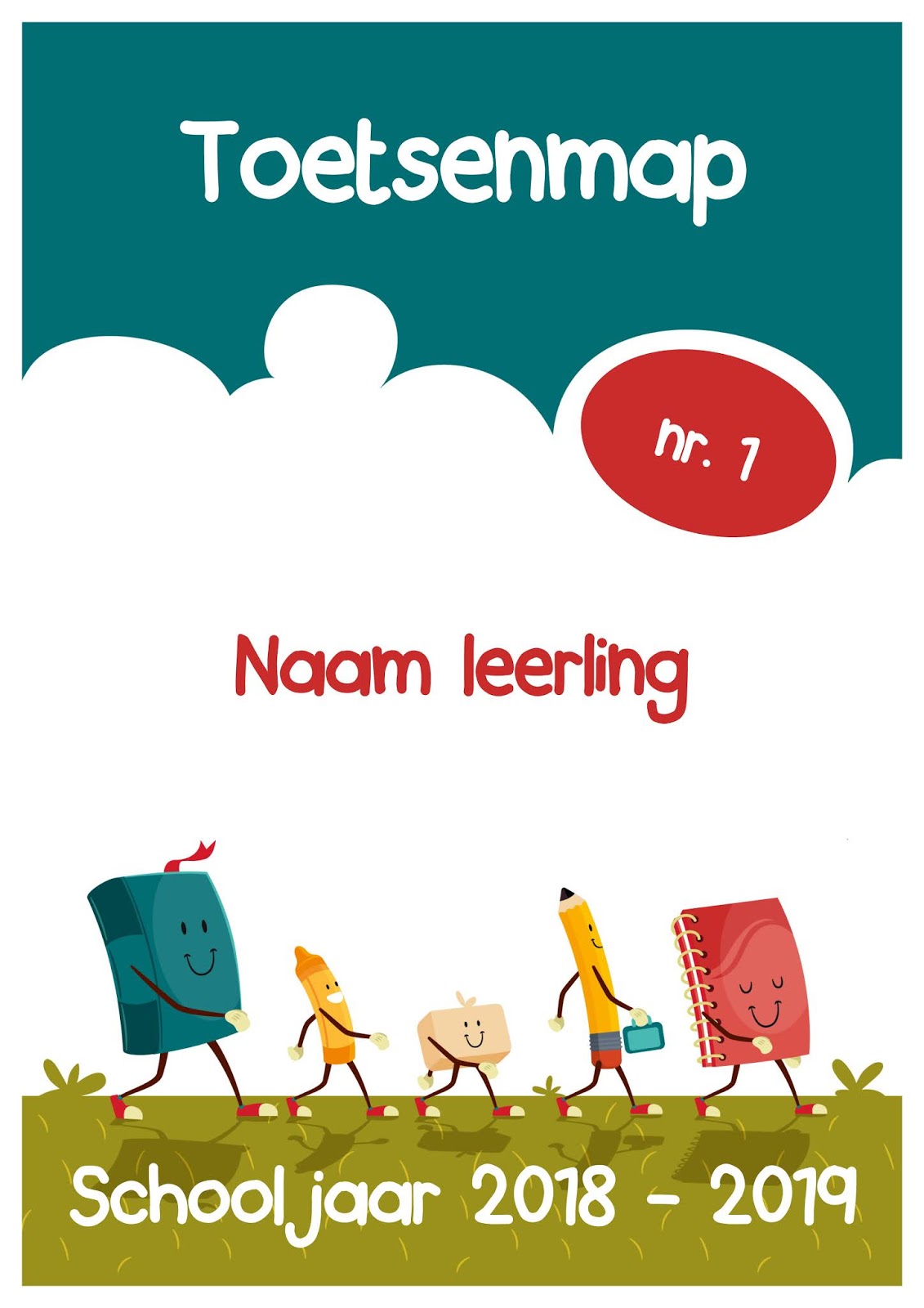 De juf deelt...: Voorblad toetsenmap