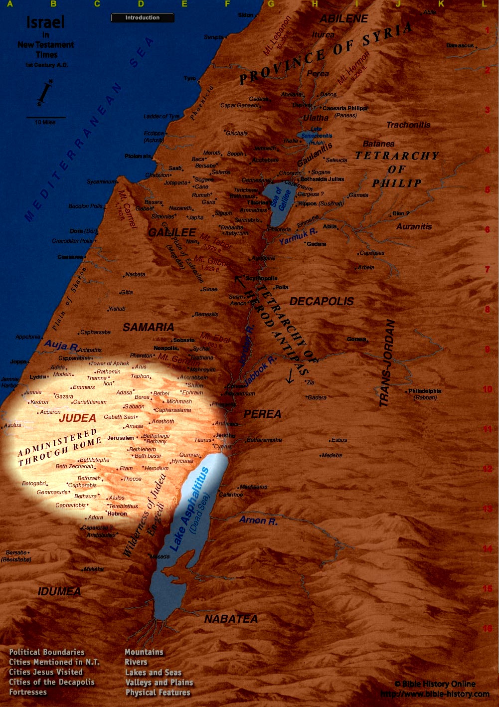 Jerusalem Judea Samaria And The Ends Of The Earth Map - Map
