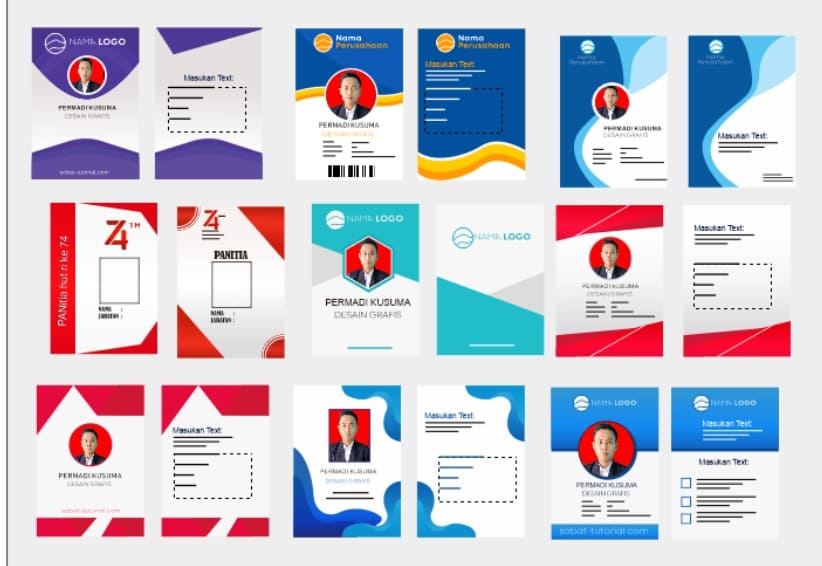 Download Desain Id Card Panitia Cdr Sobat Tutorial