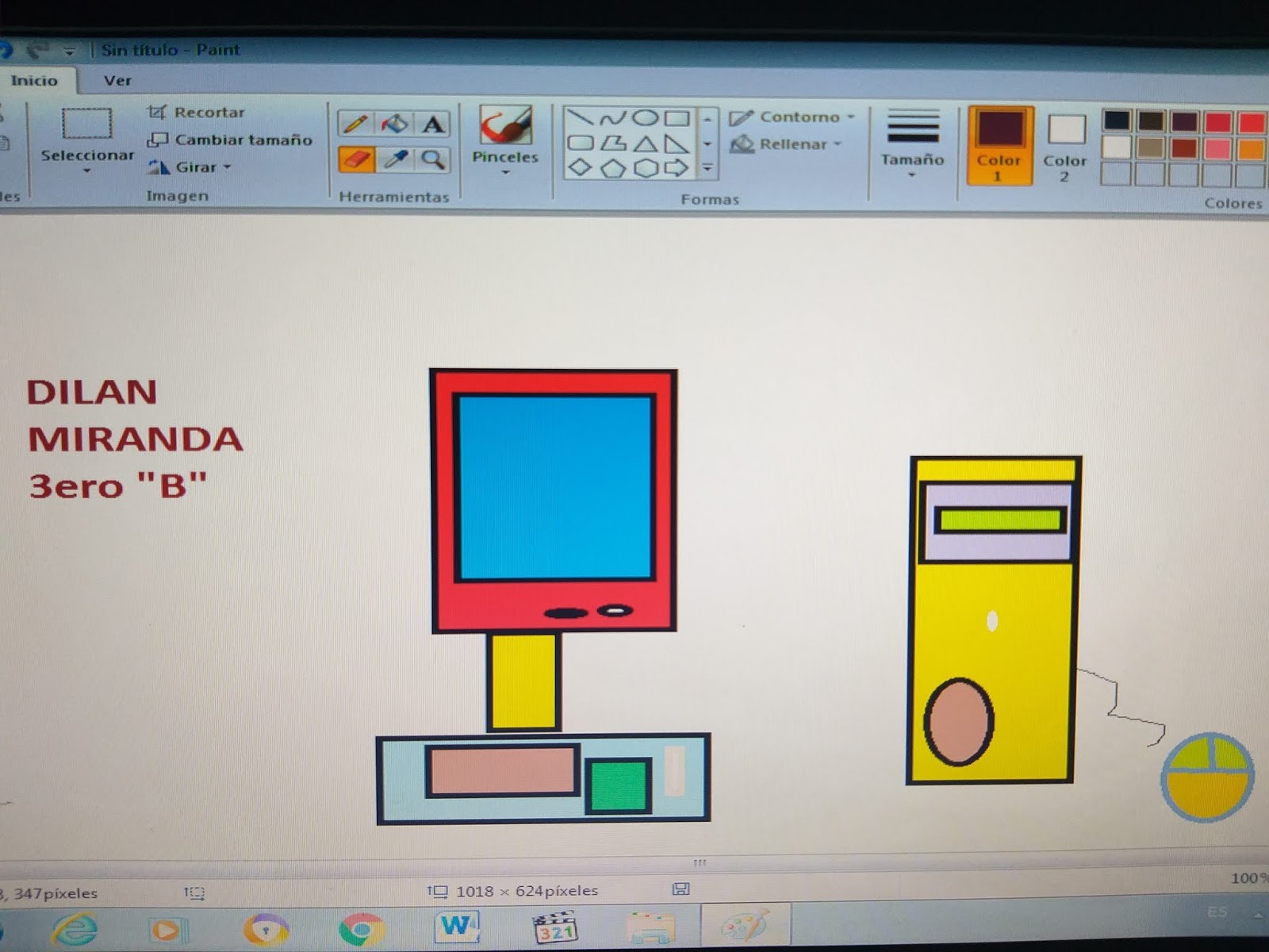 COMPUTACIÓN 3ero PRIMARIA : DIBUJANDO EN PAINT