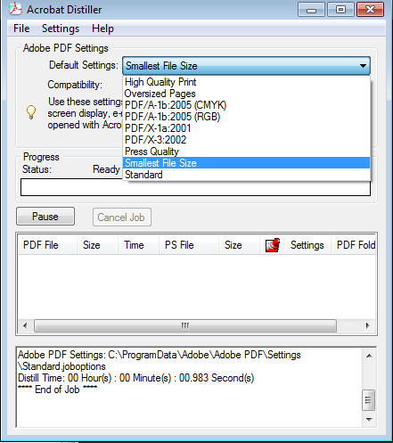 How to reduce big PDF size using Adobe distiller or Adobe acrobat pro?