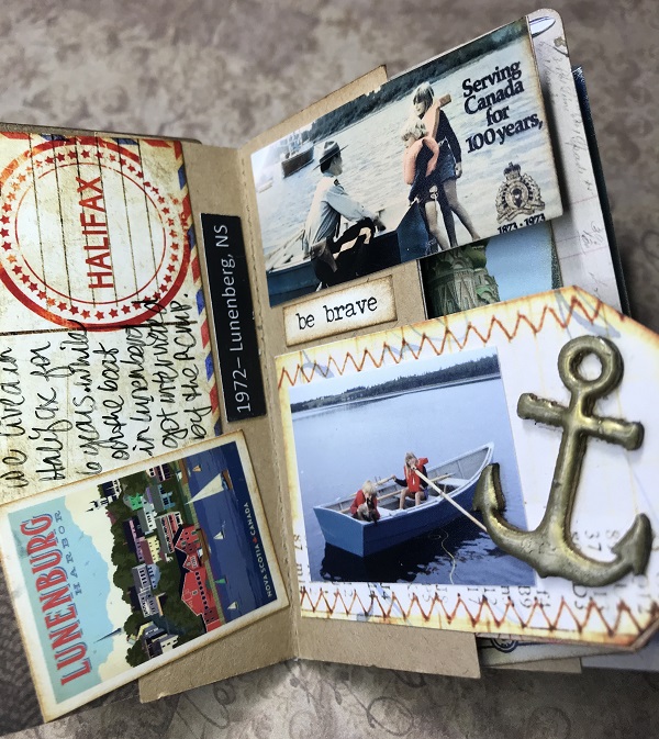 Karen Bearse Designs: Mini Portfolio in a Travel Bookcase for Eileen Hull
