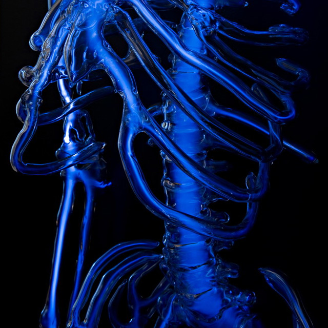 InsaneTwist: Illuminated Glass Skeleton