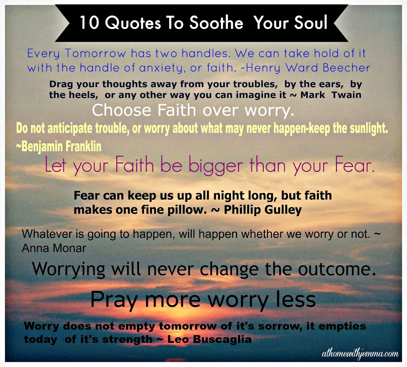 10 Quotes To Soothe Your Soul - At Home with Jemma