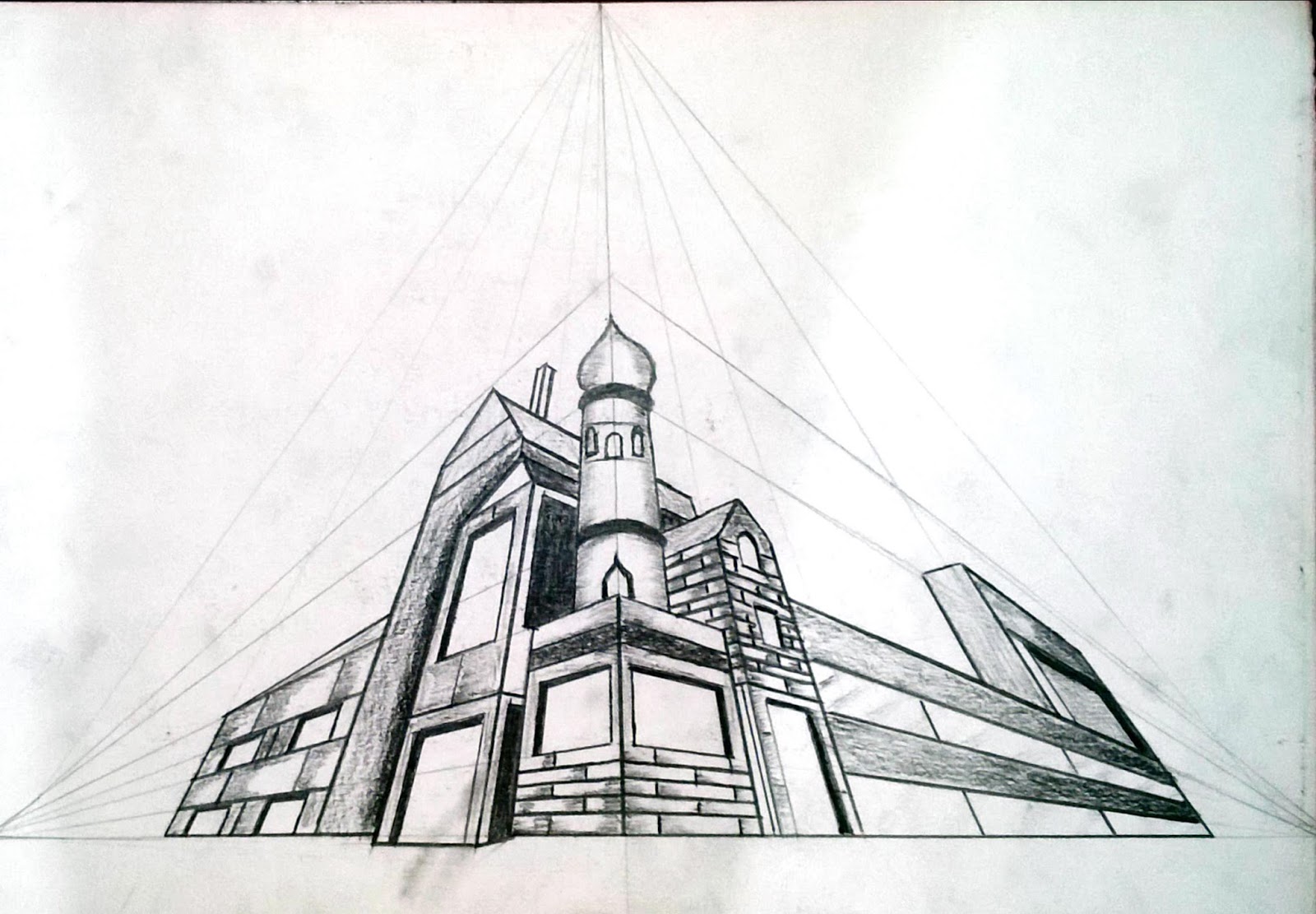 THREE POINT PERSPECTIVE DRAWINGC