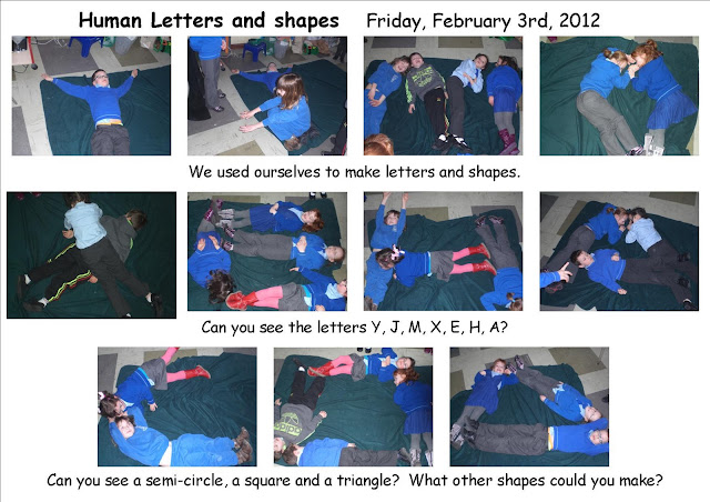Literacy Site: Human Letters and Shapes: Senior infants