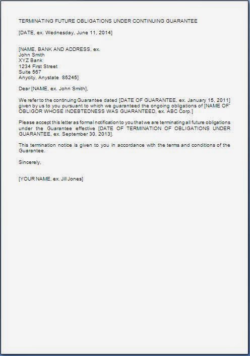 Example of Non Responsibility Letter