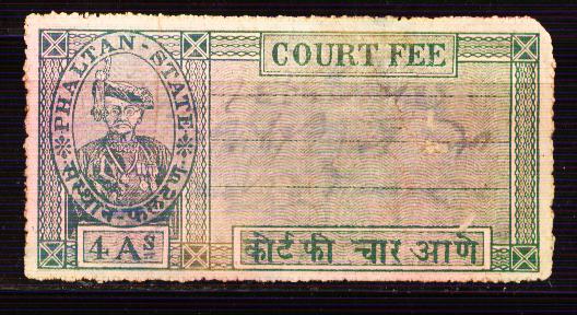 Heritage of India stamps site: Indian Princely State Phaltan Fiscal ...
