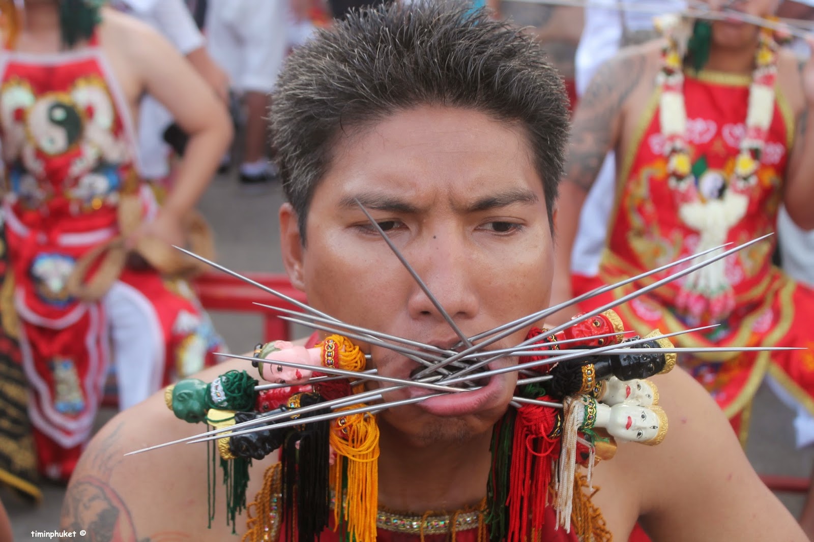 Tim in Thailand : Body Piercing at Bang Neow Shrine - Phuket Vegetarian ...