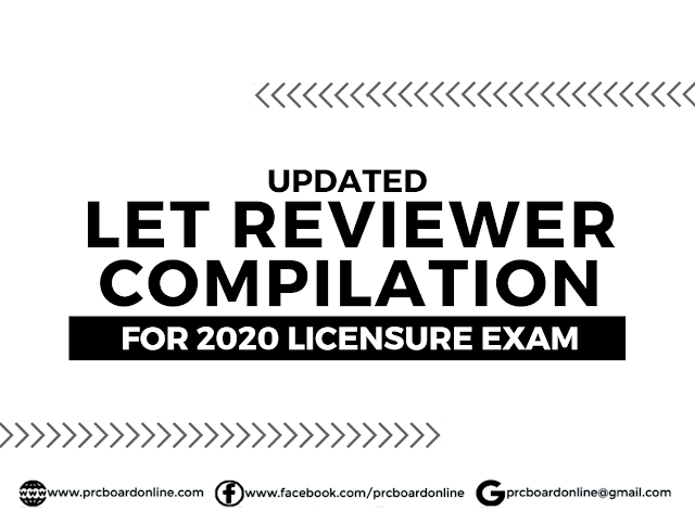 Updated LET Reviewer With Answer Key Compilation 2020 PRC Board Online updated-let-reviewer-with-answer-key-compilation-2020-prc-board-online
