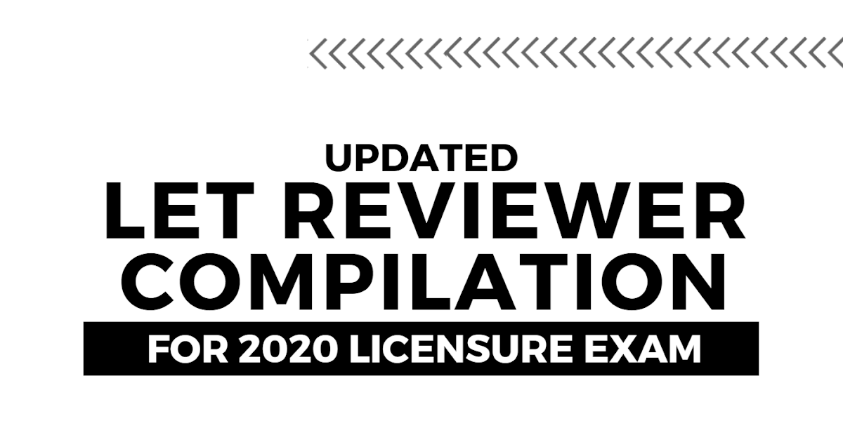 Updated LET Reviewer With Answer Key Compilation 2020 PRC Board Online Updated LET Reviewer With Answer Key Compilation 2020 PRC Board Online