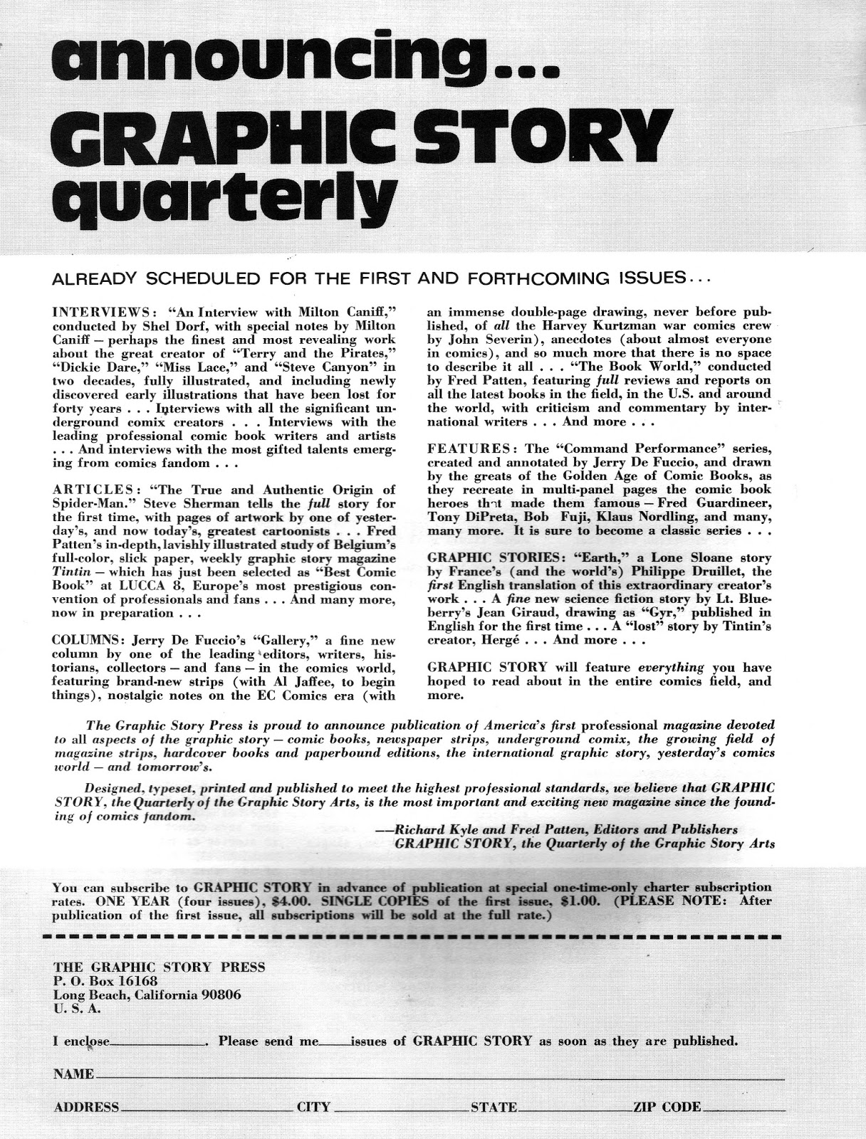 Marvel Mysteries and Comics Minutiae: Richard Kyle's Graphic Story World