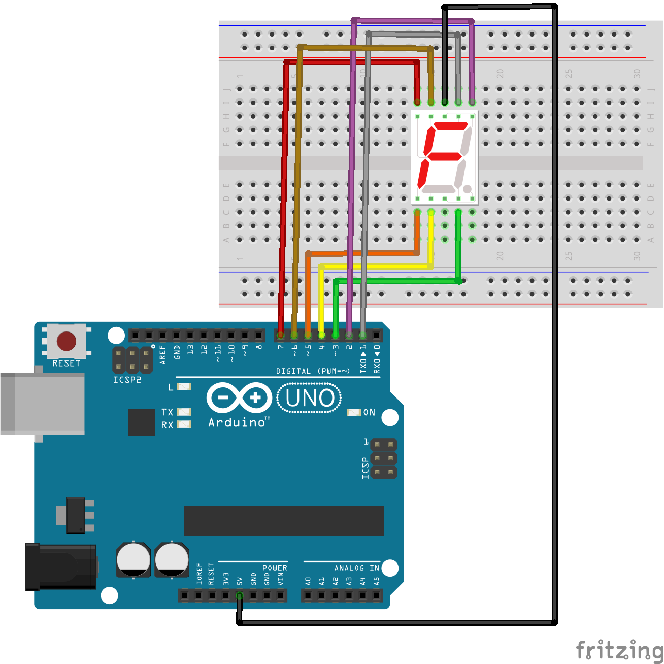 Arduino筆記(51)：7段顯示器LED的應用