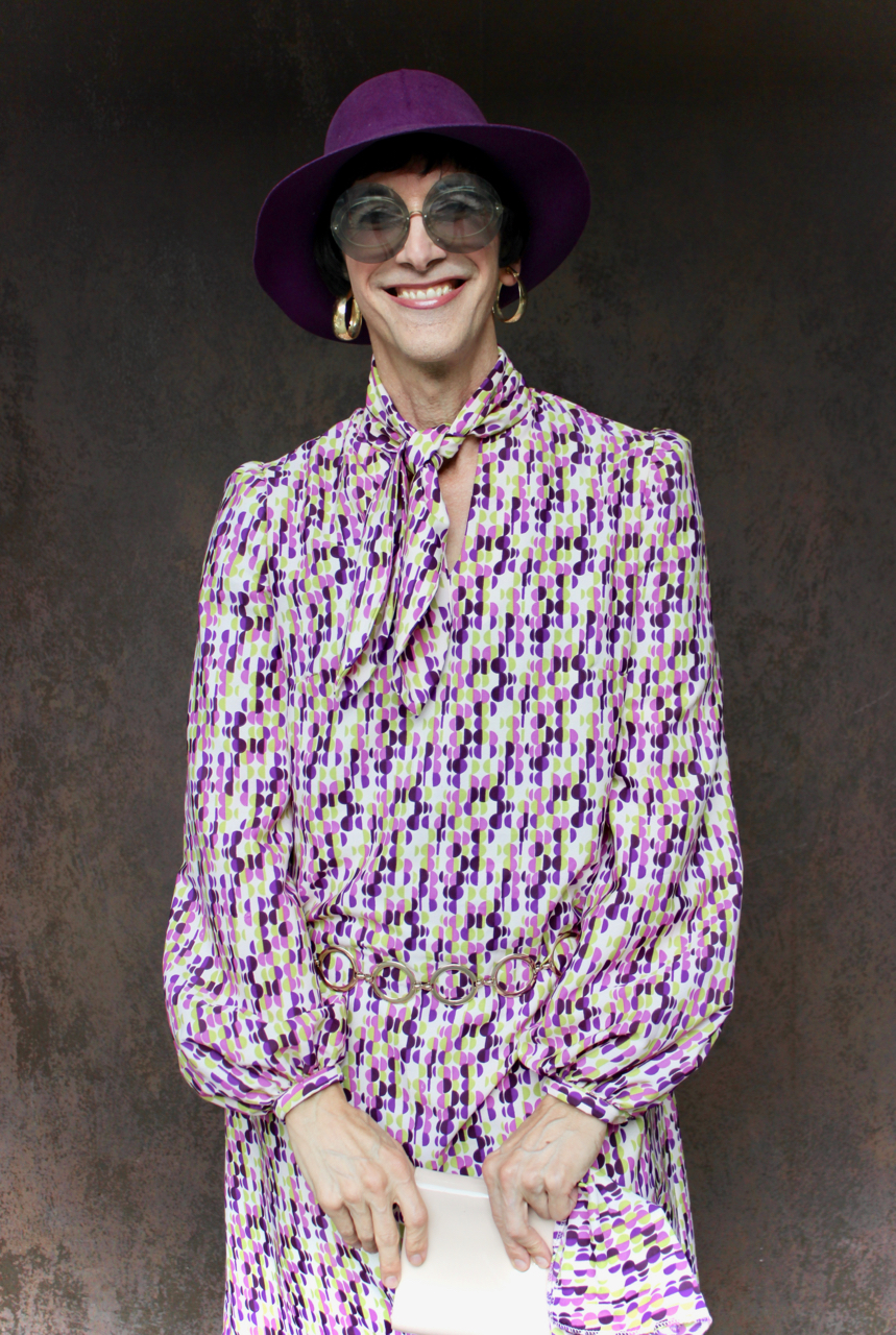 male pattern boldness: Cathy Models the 1970 Vogue Dress!