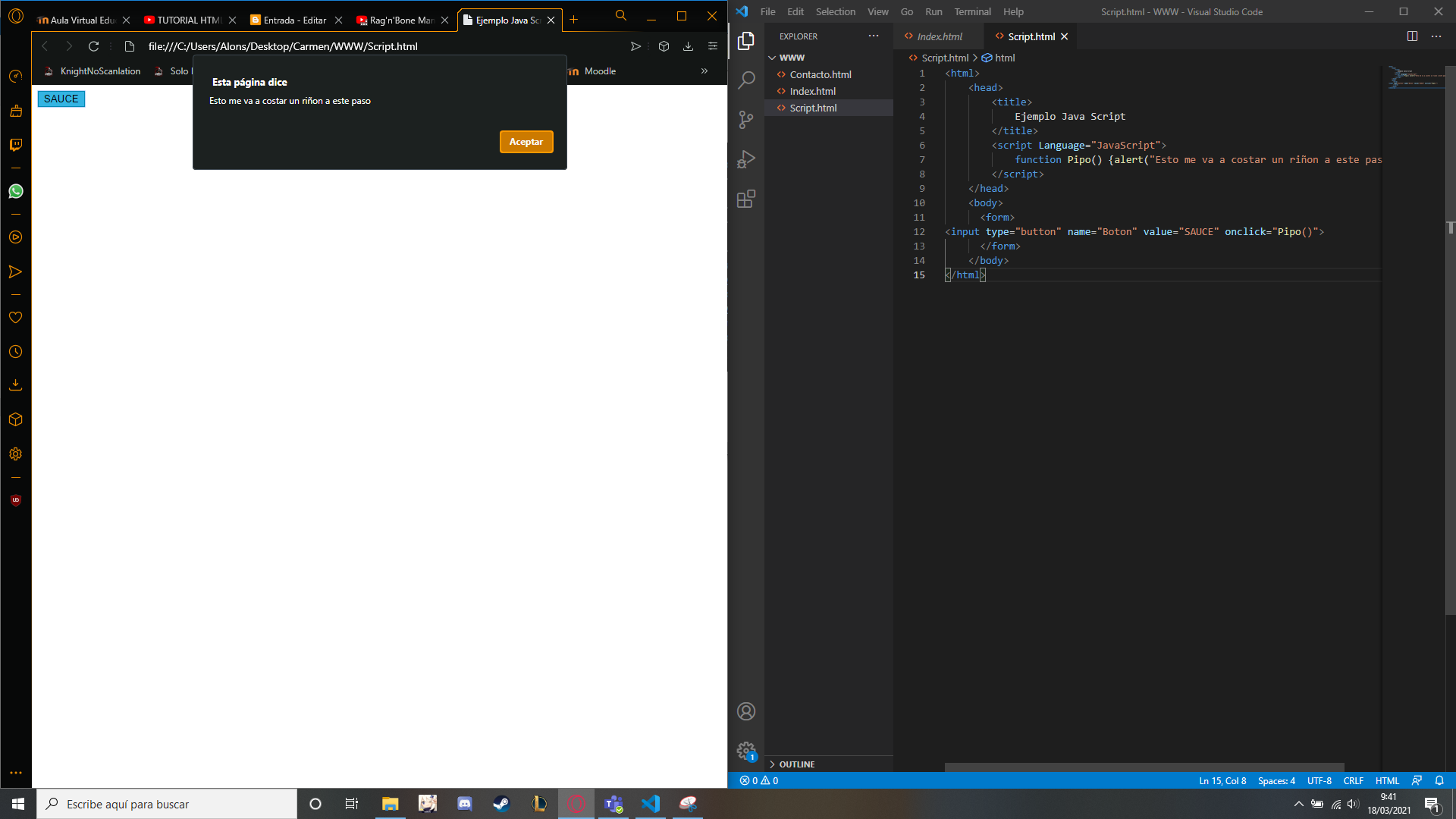 Alonso Sáez Informática Industrial : Script