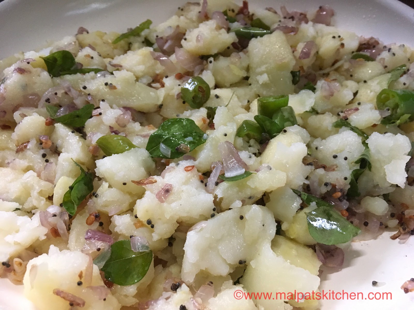 POTATO WHITE PODIMAS, how to make white aloo podimas ~ Malpats Kitchen