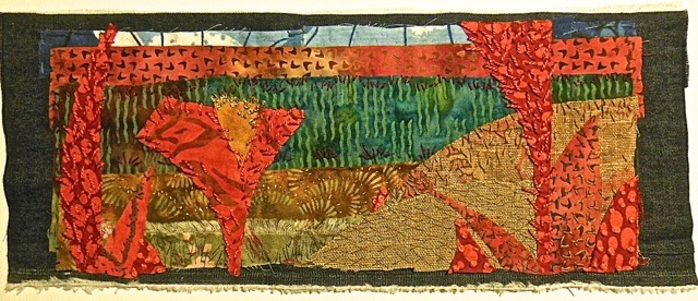 Dot's Rainbow: Collage embroidery