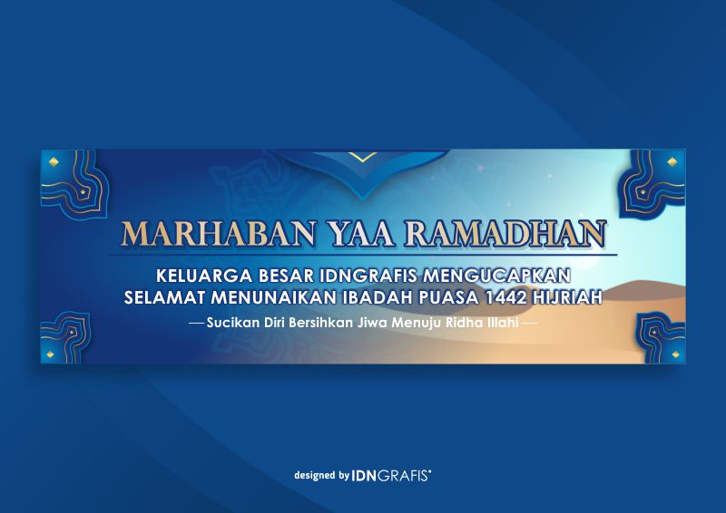 Desain Banner Ramadhan 1442 CDR Gratis - IDN GRAFIS