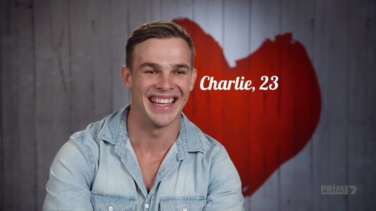 Charlie Taylor shirtless in 'First Dates Australia'