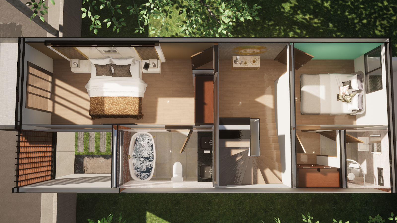 PLANO DE CASA DE 5 X 15 METROS