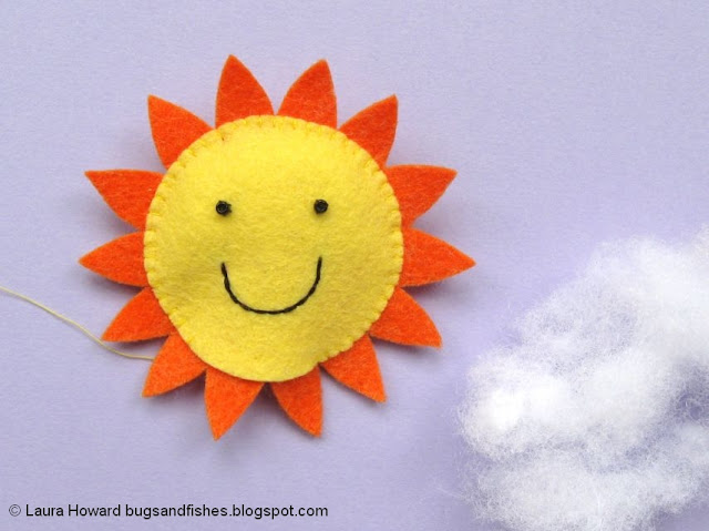 Bugs and Fishes by Lupin: Felt Weather Mobile Tutorial: Sew a Cute Felt ...