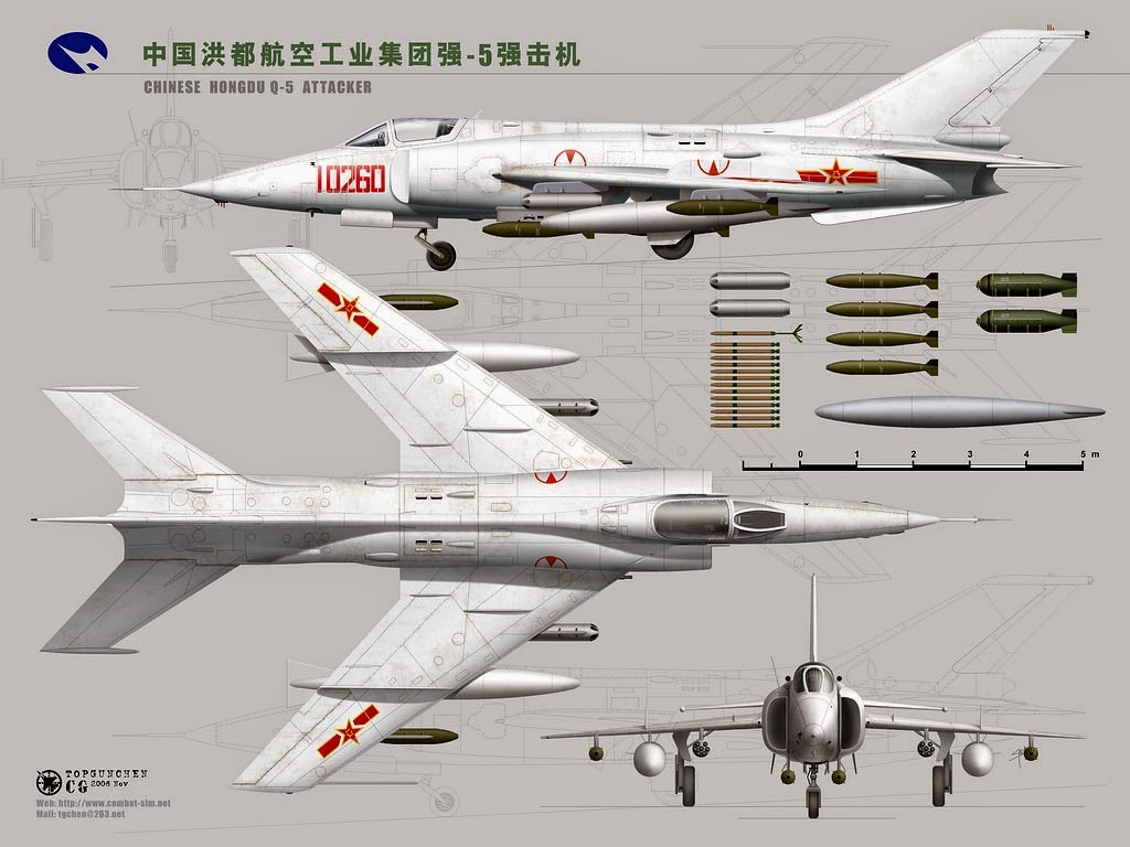Aviones Caza y de Ataque: Nanchang Q-5 Fantan